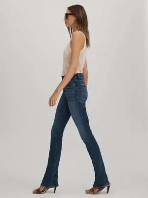 Good American Distressed Bootcut Jeans