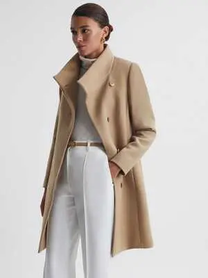 REISS Mia Wool-blend Wrap Coat