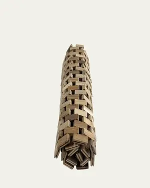 NOMI K Interlocking Wood Folding Placemat, 14" X 19