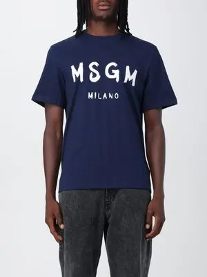 MSGM Cotton T-shirt Blue 1