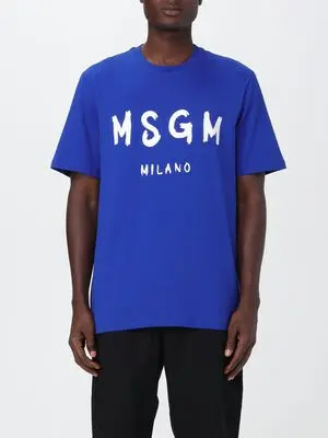 MSGM Cotton T-shirt Blue