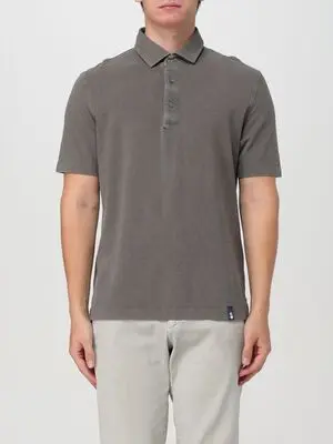 DRUMOHR Slim Fit Cotton Polo Shirt With Three-button Placket Brown