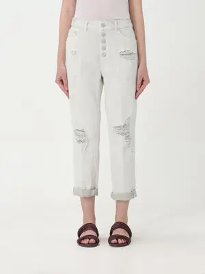 DONDUP Distressed Button-detail Denim Pants - Grey
