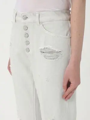 DONDUP Distressed Button-detail Denim Pants - Grey