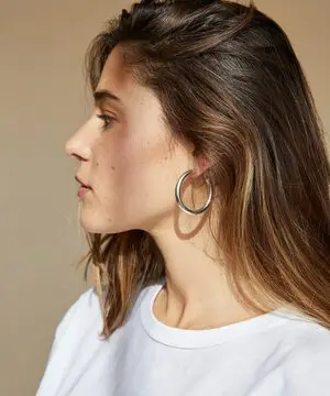 SOPHIE BUHAI Medium Everyday Hoops - Silver