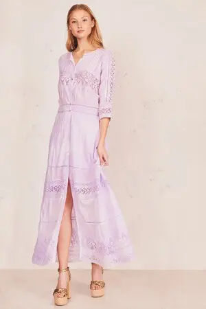 LoveShackFancy Beth Cotton Midi Dress