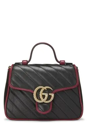 Gucci Leather Torchon Gg Marmont Top Handle Bag - Multi