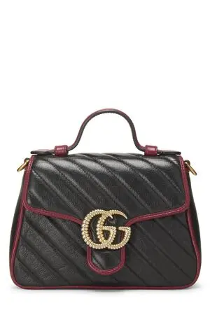 Gucci Leather Torchon Gg Marmont Top Handle Bag - Multi