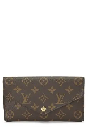 LOUIS VUITTON Burgundy Monogram Canvas Jeanne Wallet Brown