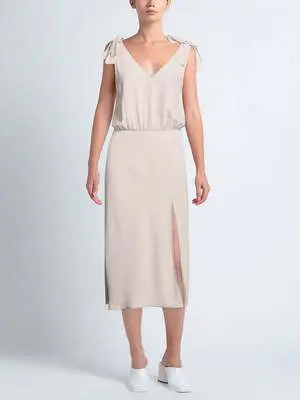 Amanda Uprichard Amanda Uprichard Josephina Midi Dress - Beige