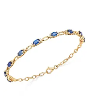 Bloomingdale'S Sapphire And Diamond Bracelet - Blue/gold