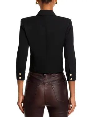 L'Agence Kumi Cropped Jacket - Black