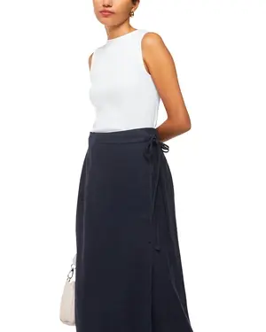 Whistles Linen Midi Wrap Skirt