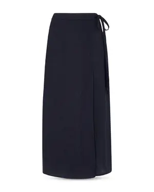 Whistles Linen Midi Wrap Skirt