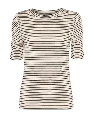 Whistles Striped Round Neck Tee