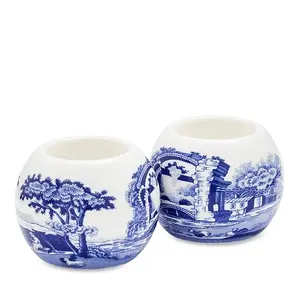 SPODE Italian Tealight Holders, Set Of 2 - Blue
