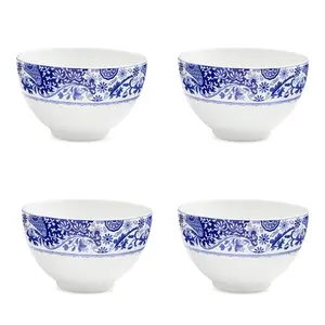 SPODE Brocato Rice Bowls, Set Of 4 - Blue