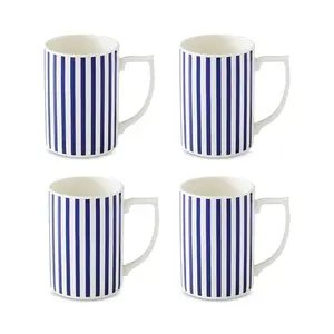 SPODE Italian Steccato Narrow Stripe Mugs, Set Of 4 - Blue