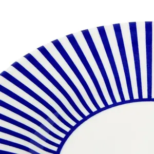 SPODE Italian Steccato Narrow Stripe Tidbit Plates, Set Of 4