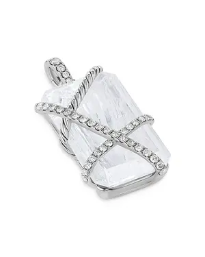 David Yurman David Yurman Cable Wrap Amulet With Diamonds Silver