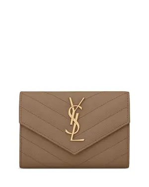 Saint Laurent Cassandre Matelasse Small Envelope Wallet