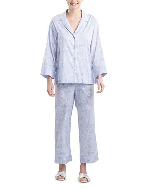 Natori Infinity Cotton Pajama Set - Powder Blue