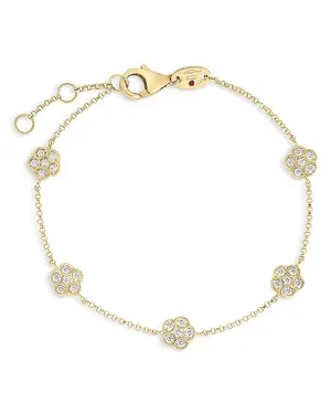 Roberto Coin 18k Yellow Diamond Daisy Chain Bracelet - Gold