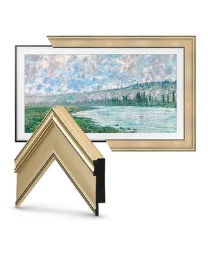 DECO TV FRAMES 75" Customizable Frame For Samsung The Frame Tv 2021-2025 Champagne Gold