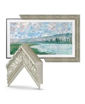 DECO TV FRAMES 75" Customizable Frame For Samsung The Frame Tv 2021-2025 Tuscan Pearl