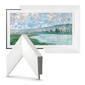 DECO TV FRAMES 65" Frame For Samsung The Frame Tv 2021-2025 Gloss White
