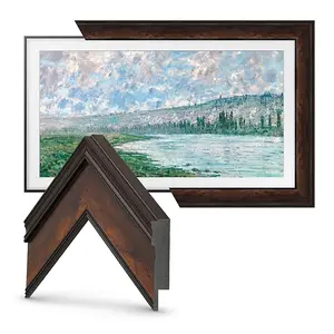 DECO TV FRAMES 55" Customizable Frame For Samsung The Frame Tv 2021-2025 - Burlwood
