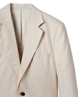 REISS Kin Linen Slim Fit Suit Jacket - Stone