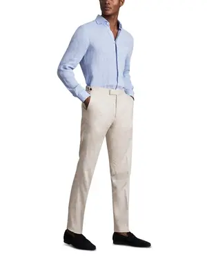 REISS Kin Linen Slim Fit Suit Pants