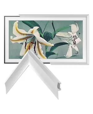 DECO TV FRAMES 55" Alloy Prismatic Frame For Samsung The Frame Or Frame Pro Tv 2021-2025 - Prismatic Pure White