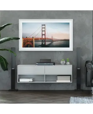 DECO TV FRAMES 55" Alloy Prismatic Frame For Samsung The Frame Or Frame Pro Tv 2021-2025 - Prismatic Pure White
