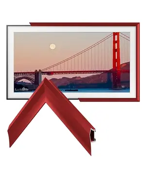 DECO TV FRAMES 50" Alloy Prismatic Frame For Samsung The Frame And Frame Pro Tv 2021-2025 - Prismatic Candy Apple Red