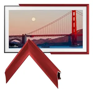 DECO TV FRAMES 43" Alloy Prismatic Frame For Samsung The Frame Or Frame Pro Tv 2021-2025 - Prismatic Candy Apple Red