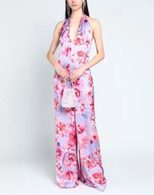 Pinko Polyester Floral Jumpsuit - Purple