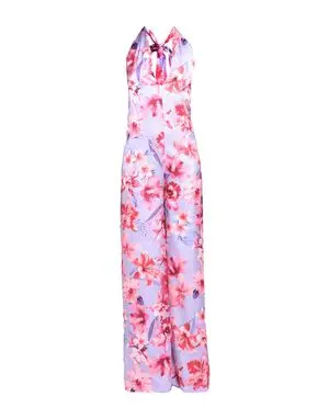 Pinko Polyester Floral Jumpsuit - Purple