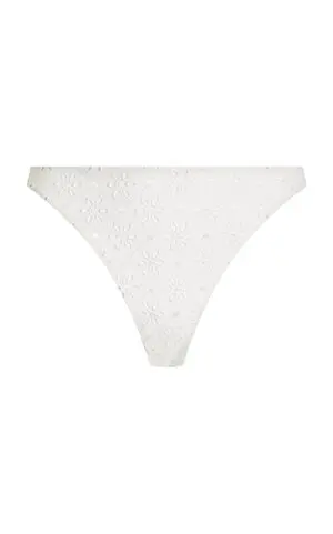 JUILLET Edie Broderie Anglaise Bikini Bottom - White
