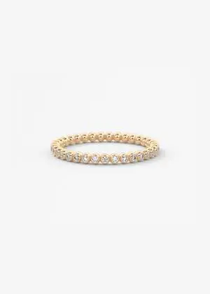 FRANK DARLING Beaded Diamond Eternity Band - Yellow Gold
