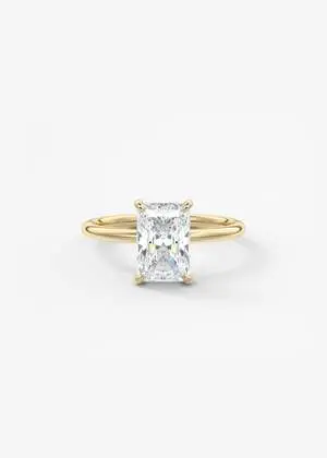 FRANK DARLING Radiant Cut Engagement Ring With Hidden Halo