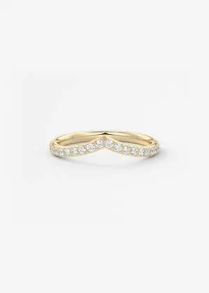 FRANK DARLING Peaked Pavé Diamond Eternity Ring - Yellow Gold
