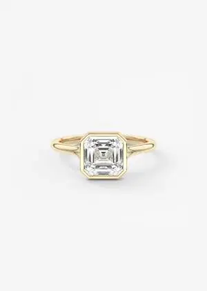 FRANK DARLING Breezy Bezel Asscher Ring - Yellow Gold