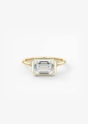 FRANK DARLING Breezy Bezel E.w. Emerald Ring - Yellow Gold