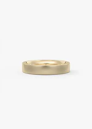 FRANK DARLING Flat Matte 4mm Band - Yellow Gold