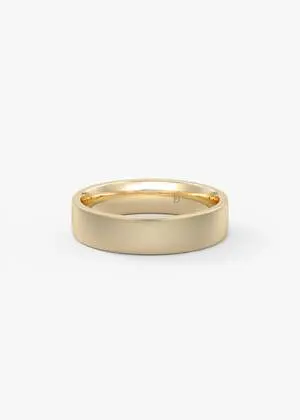FRANK DARLING The Flat Matte Band Ring - Yellow Gold