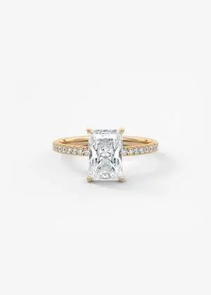 FRANK DARLING Harper Pavé Radiant Cut Engagement Ring