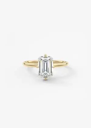FRANK DARLING Harper Compass Emerald Cut Engagement Ring - Yellow Gold