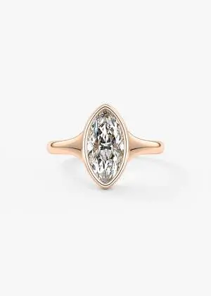 FRANK DARLING Golden Bathtub Marquise Ring - Yellow Gold